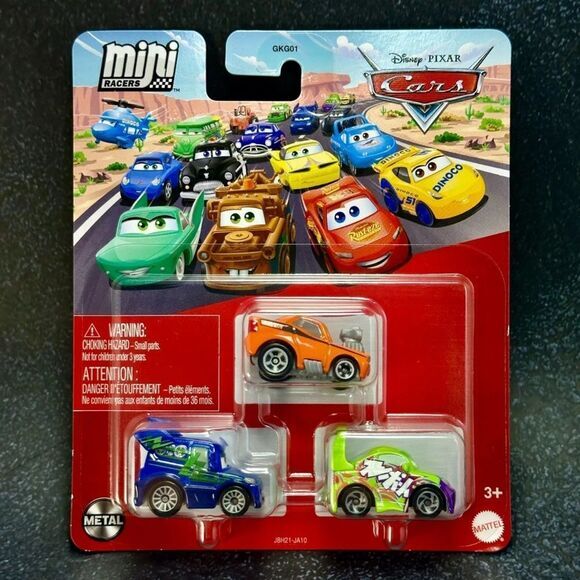 Disney | Toys | Threepack Disney Pixar Cars Mini Racers Snot Rod Dj ...